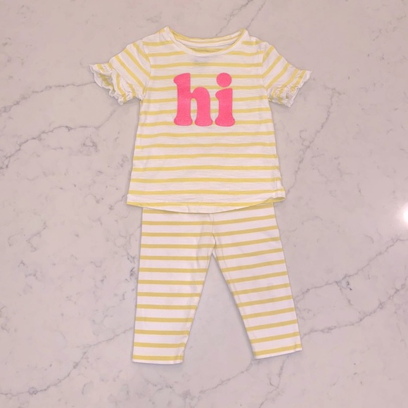 GAP | Matching Sets | Adorable Gap Toddler Girls Yellow Stripe Pink ...
